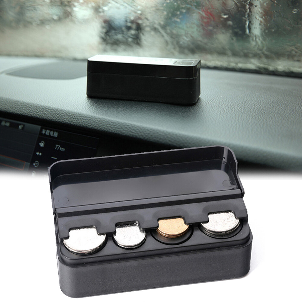 1X Car Coin Case Interior Organizer Storage Mini Box Coin Holder Car ...