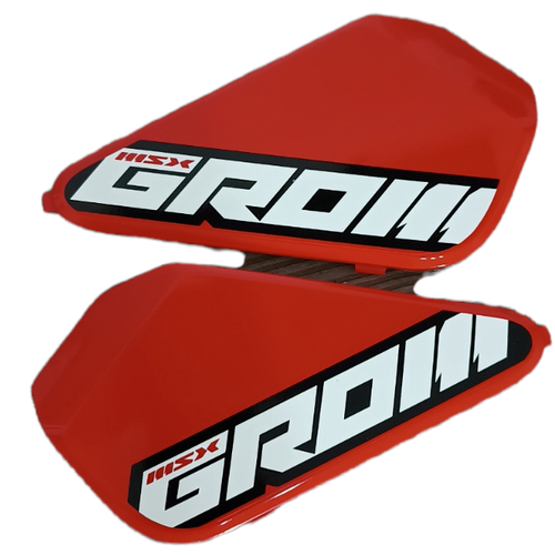 SET 2 Pcs R+L HONDA GROM 22 COVER INFILL SIDE PANEL RED FAIRING GENUINE ...