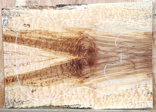 Flame Quilted Maple Instrument Wood 0721 Luthier Guitar Top Set 22.5x ...