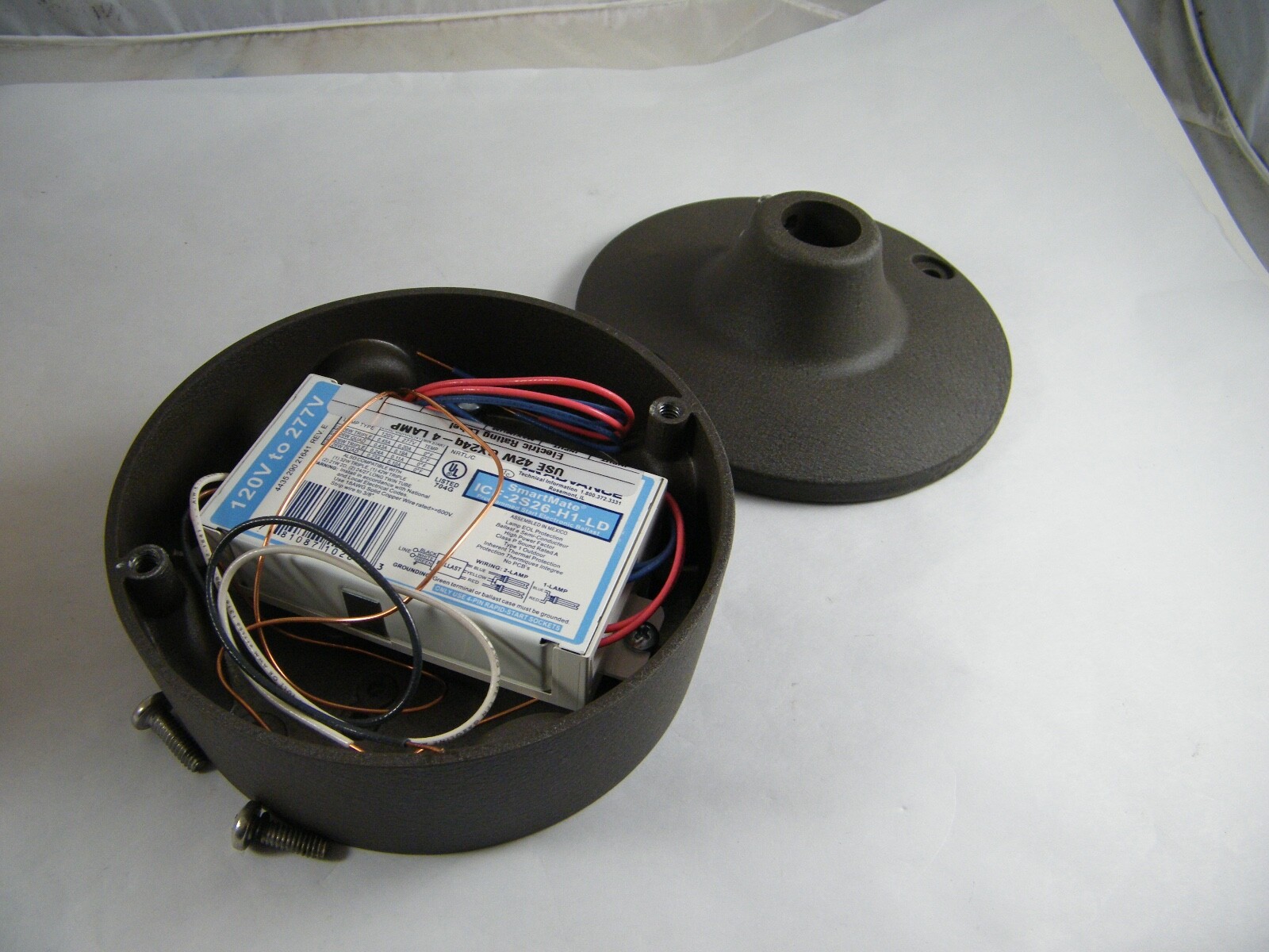 NEW STONCO EXCELINE WALL BALLAST BOX 3/4" STEM WRINKLED BRONZE COLOR ...