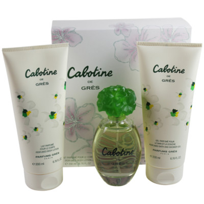 Cabotine by Gres for Women Set - EDT Spray 3.4oz + BL 6.6oz + SG 6.6oz ...