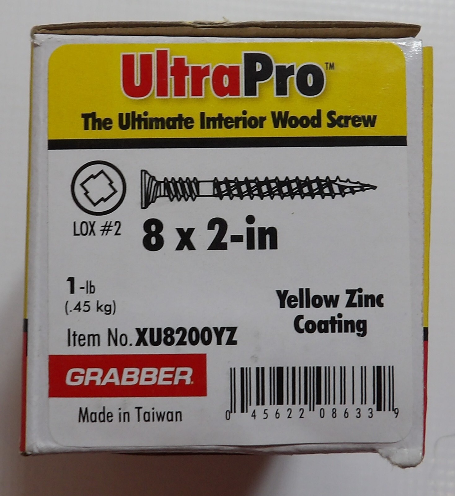 Lot Of 6, 1lb. Boxes of LOX #2 Flat Head Course Yellow Zinc Screws 8x2 ...