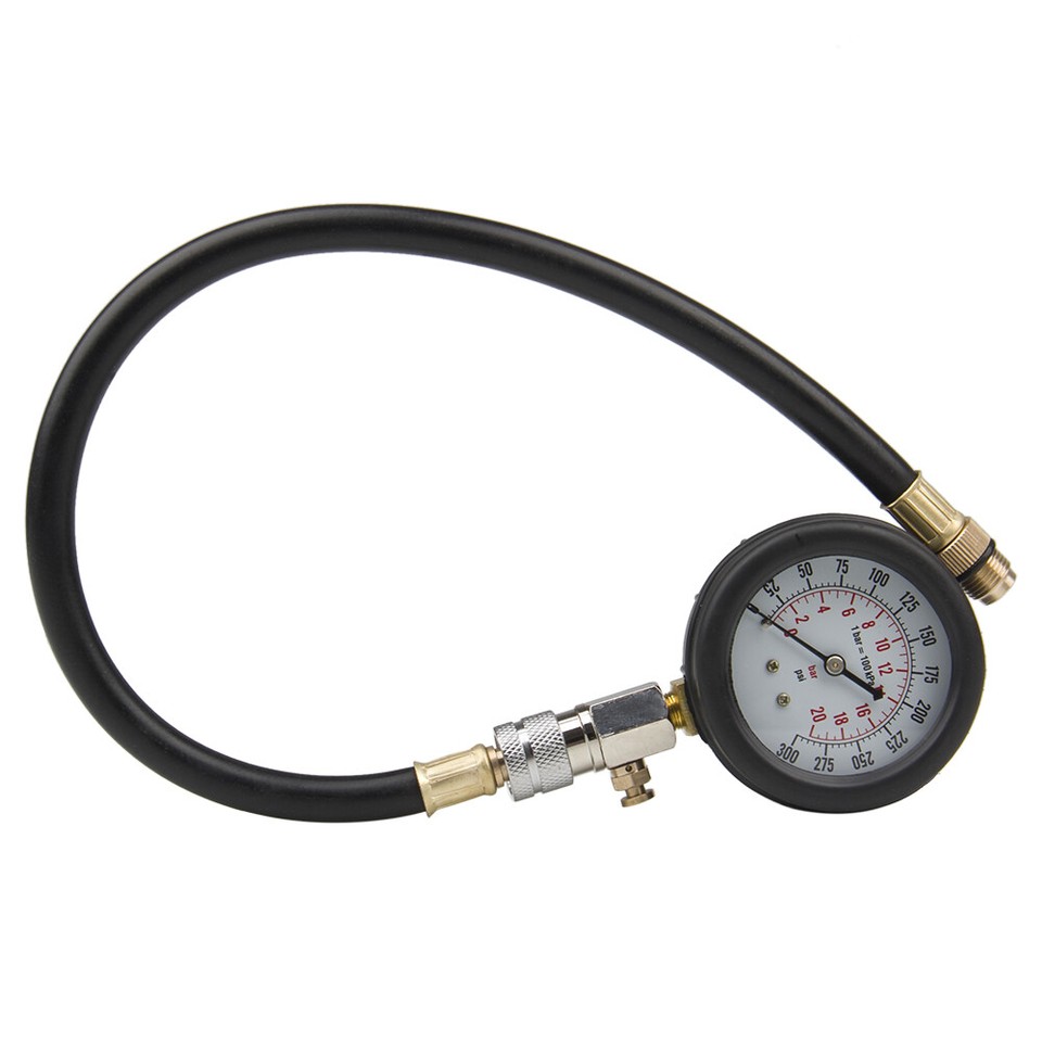 0-300PSI Engine Cylinder Compression Pressure Tester Gauge Gas Check ...