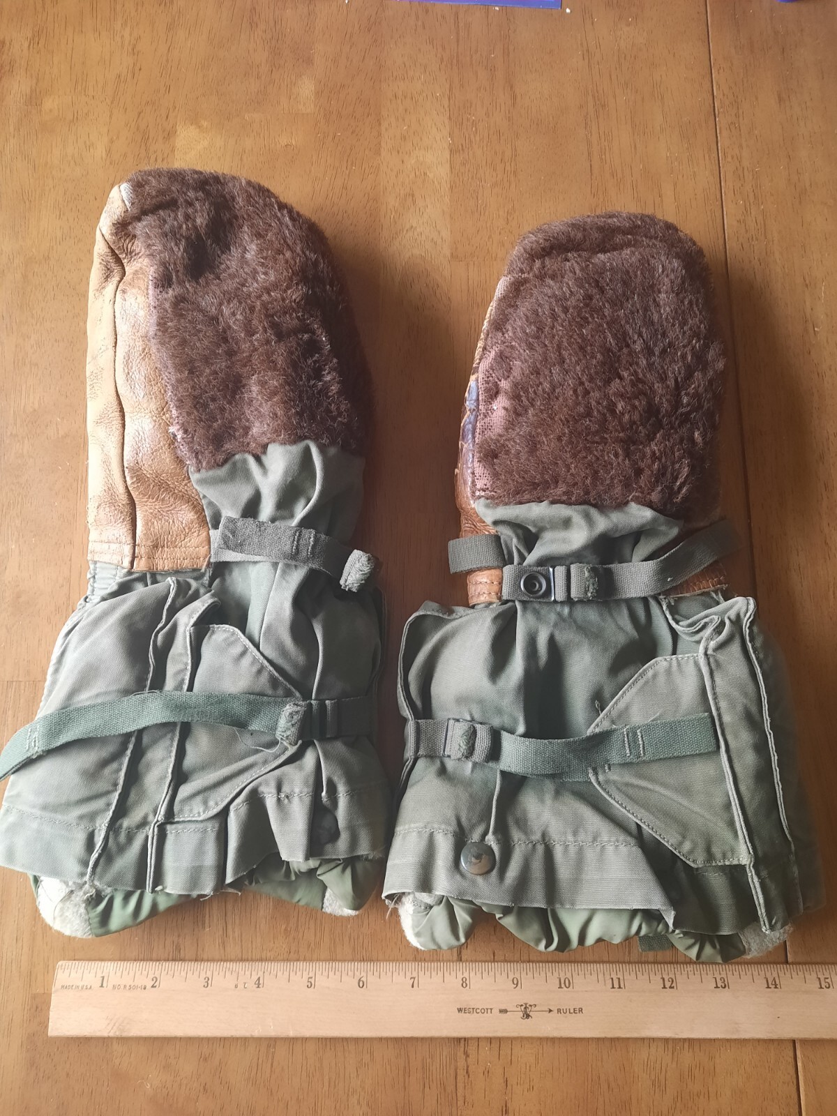 Vintage 1949 Military Arctic Extreme Cold Mitten Set Sz Medium Shell ...
