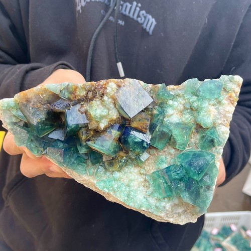 3.9lb NATURAL Green FLUORITE Crystal Quartz Cluster Specimen healing | eBay