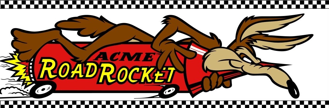 Wile E. Coyote On ACME Road Rocket (68A) 60"X19" 13 oz. Banner | eBay
