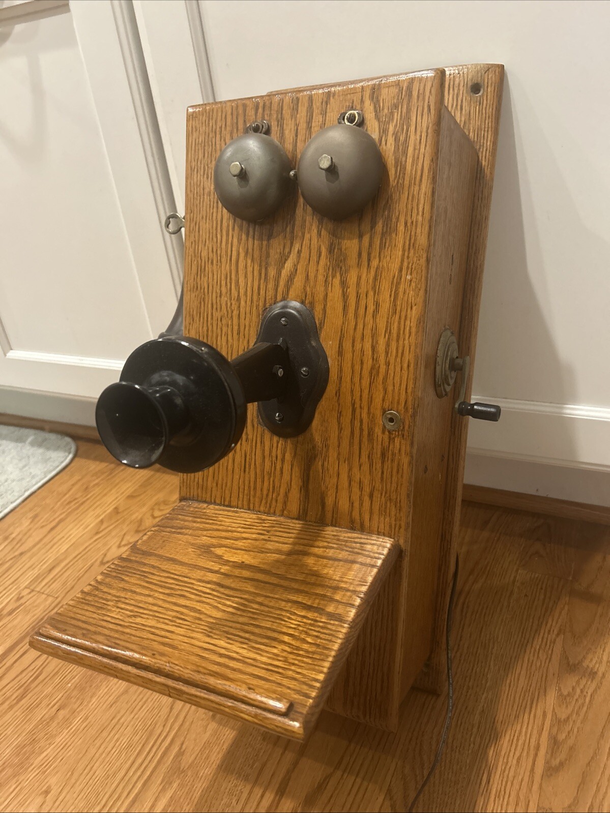 Rare! Beautiful! Antique Ole Timer Hand Crank Wall Telephone Bell ...