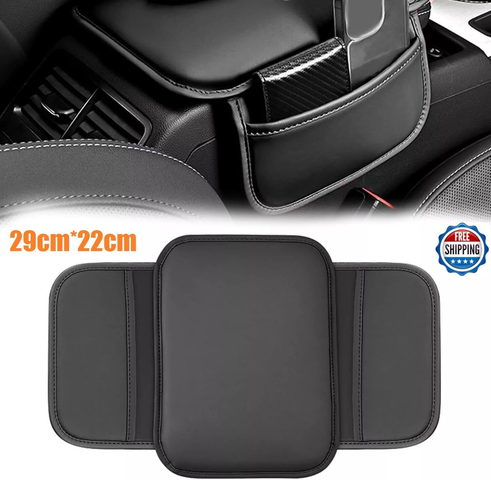 USA Car Leather Seat Armrest Cushion Protector Storage Pad Interior ...
