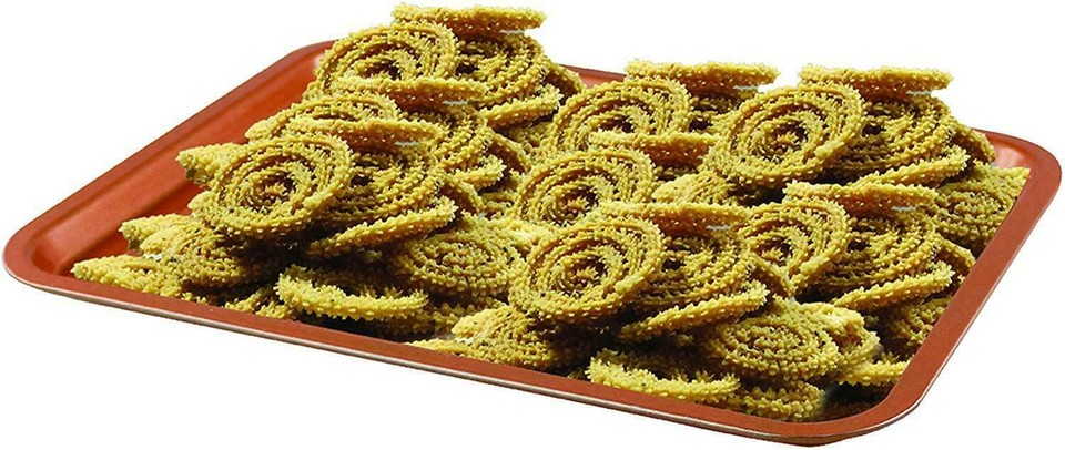 2 Pcs Copper Crisper Non-Stick Oven Mesh Baking Tray Chips Crisp Basket ...