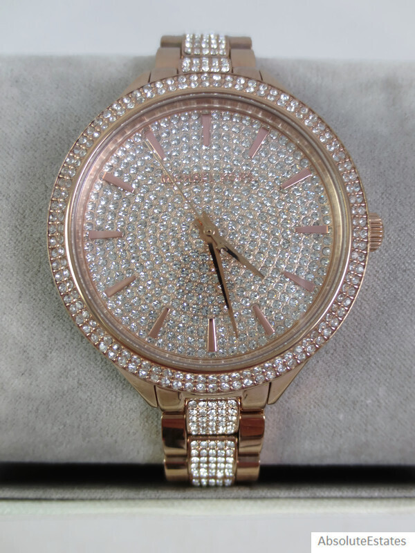 Michael Kors Rose Gold Watch With Diamonds