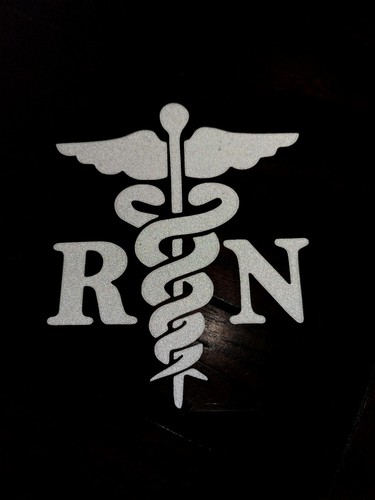 Registered Nurse RN symbol medical decal sticker car truck window ...