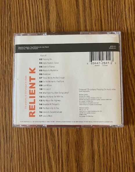 Anatomy Of The Tongue In Cheek by Relient K (CD, 2001 Gotee) Alt ...