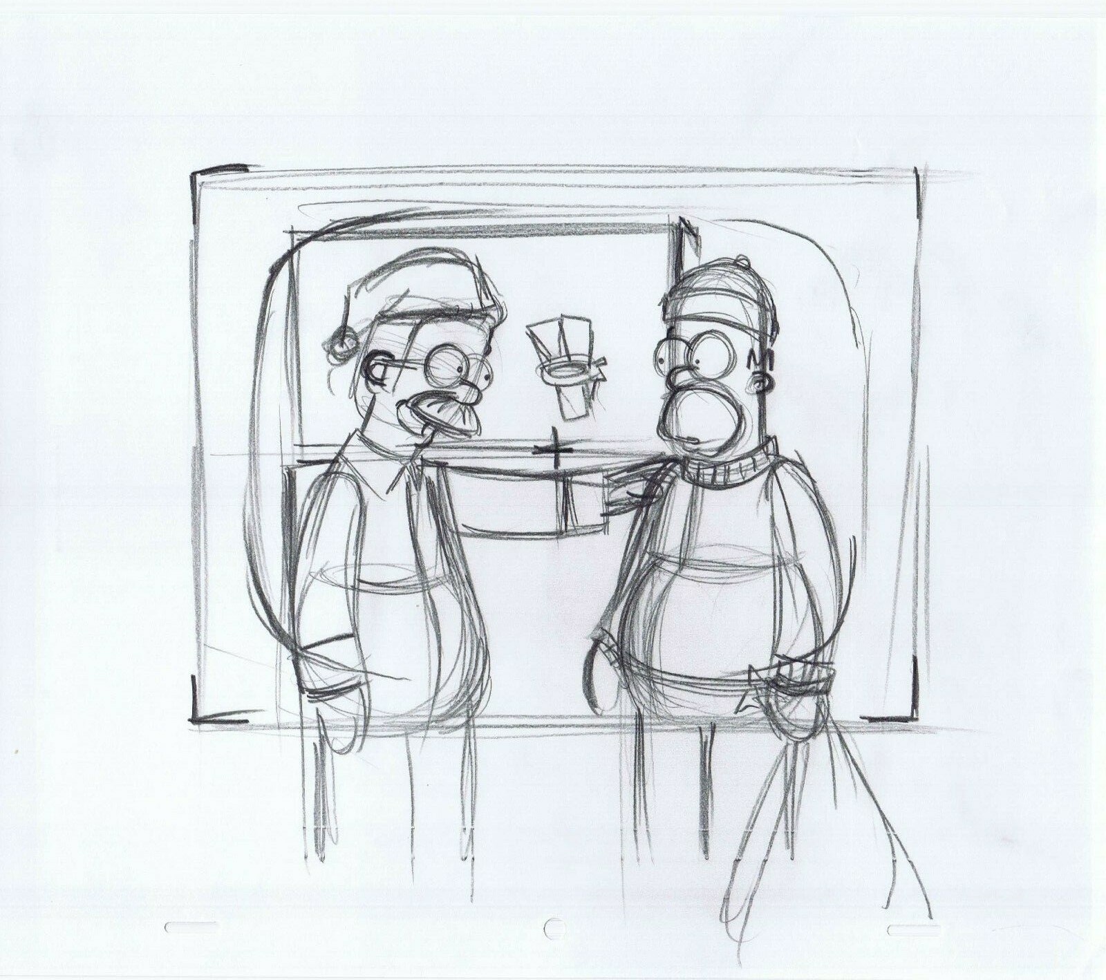 Simpsons Homer Original Art Animation Production Pencils Rough Comp | eBay