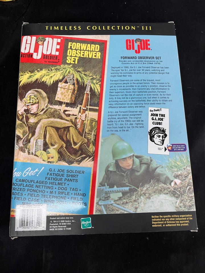 2000 Hasbro GI Joe Forward Observer Set 12" Action Figure NEW SEALED AA ...