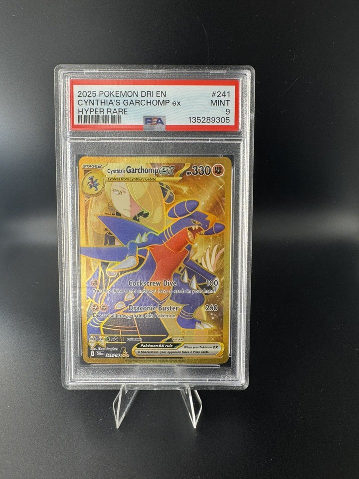 Pokémon Destined Rivals Cynthia’s Garchomp ex 241/182 PSA 9 Secret Rare ...
