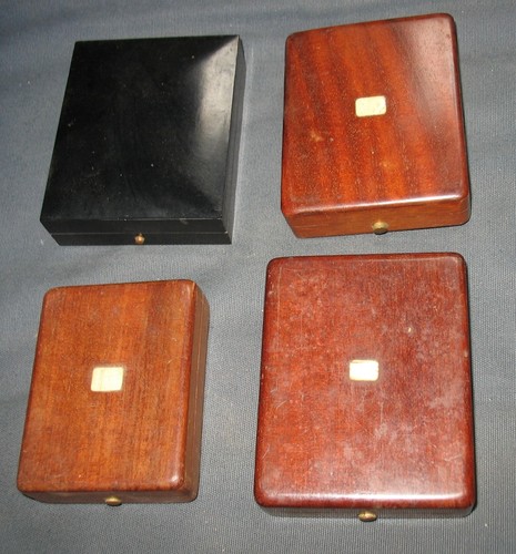 lot of 4 Vintage Wooden Pocket Watch Display Storage Box | eBay