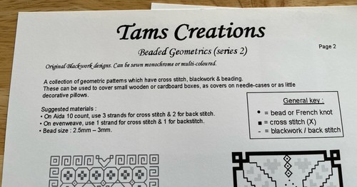 Tams Creations BEADED GEOMETRICS SERIES 2 Counted Cross Stitch Design ...