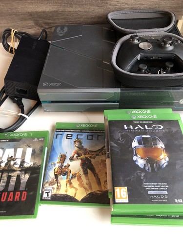 Microsoft Xbox One 1TB Console Halo 5 UNSC Edition Elite Controller 6 ...