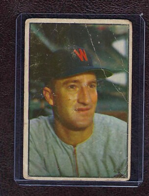 1953 Bowman Color Baseball Card #22 Bob Porterfield, Washington ...