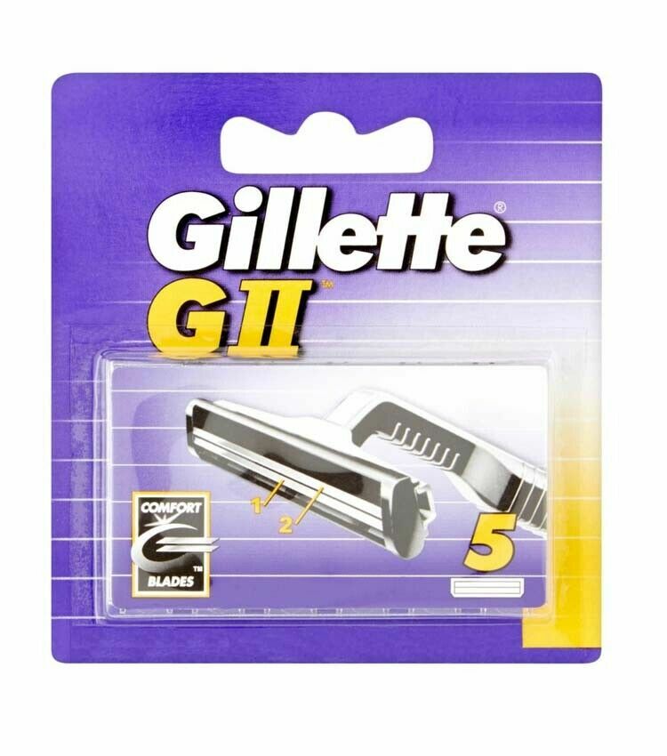25 RICARICHE GILLETTE GII 2 LAME RICAMBIO RASOIO G II DA BARBA RASATURA ...
