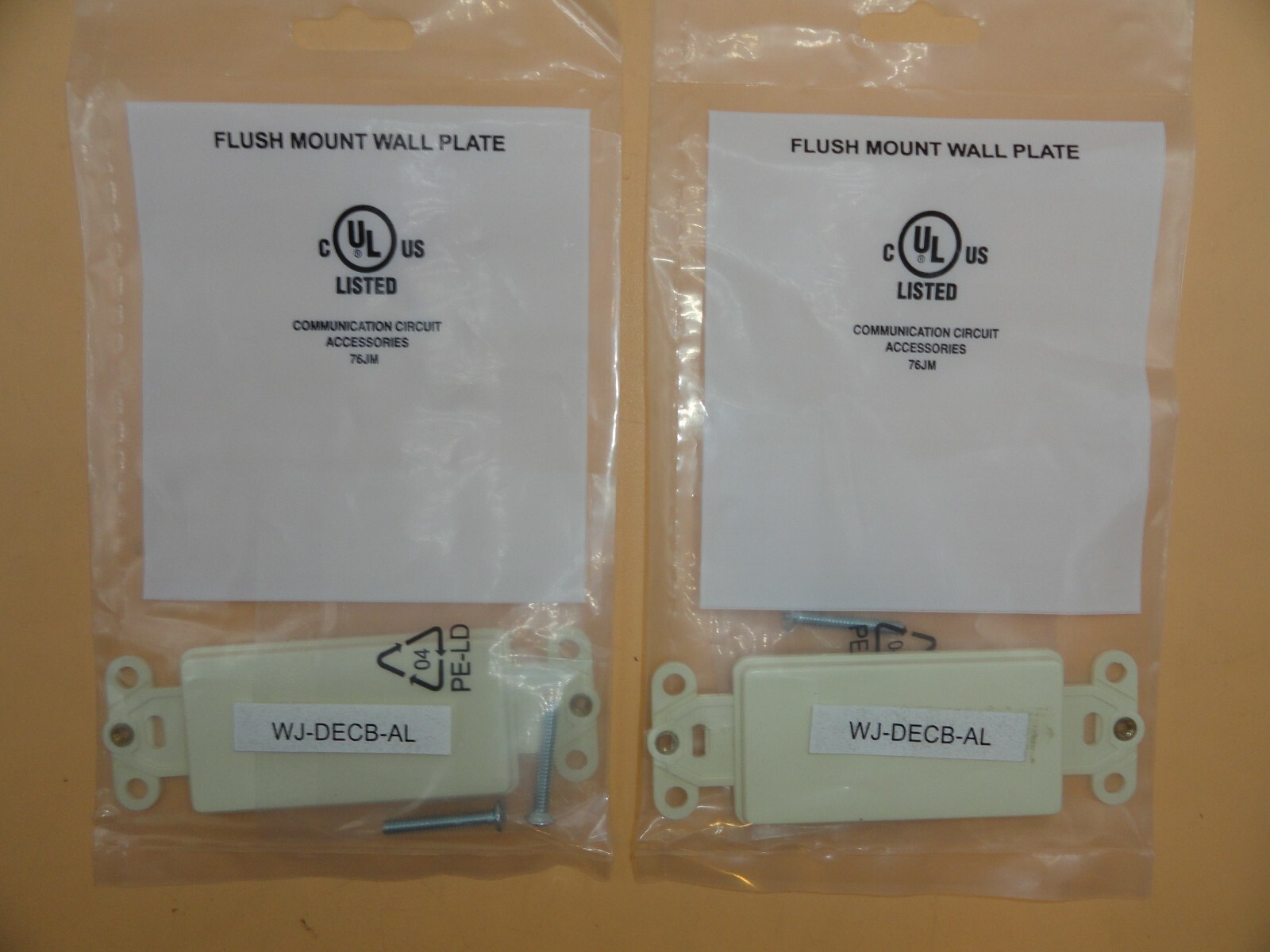 BLANK DECORA GFCI FILLER INSERT PLASTIC WALL COVER PLATE BEIGE (LOT OF ...