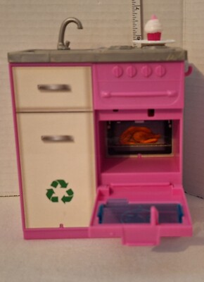 2015 Mattel Barbie Doll House Furniture Kitchen Oven Stove Unit tested ...