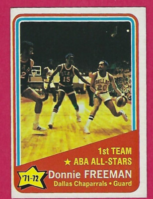 1972-73 Topps Donnie Freeman ABA All Star # 252 Dallas Chaparrals | eBay