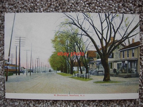 NEWFIELD NJ-WEST BOULEVARD-RAILROAD-HOUSES-STORE-NEW JERSEY-GLOUCESTER ...