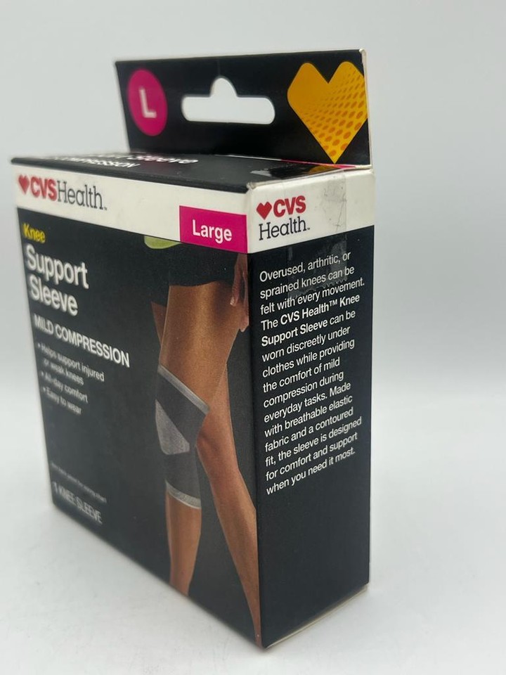 CVS Health Knee Support Sleeve - Mild Compression - Large - NEW | eBay