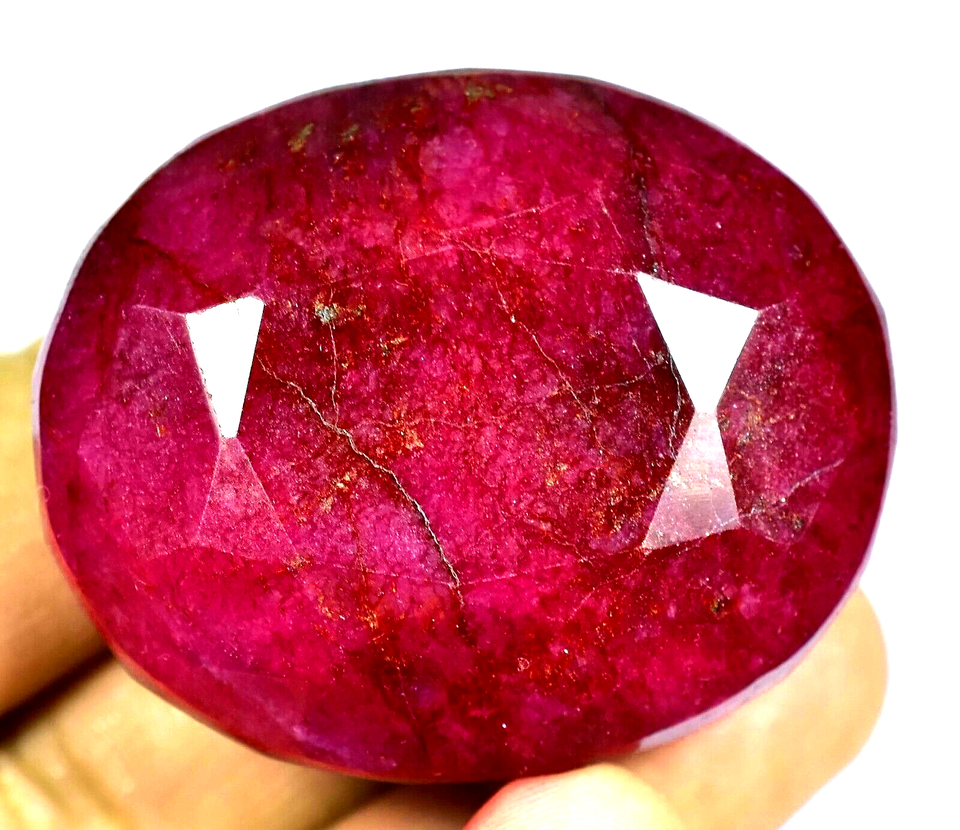 RARE 293.40 Ct Natural HUGE Red Ruby CERTIFIED* Museum Grade Oval Loose ...