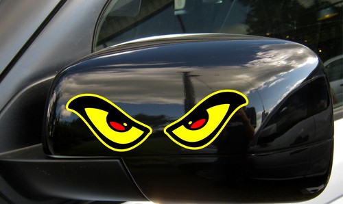 Evil Eyes Sticker Decal Car Bike Motorcycle Helmet Window Rearview ...
