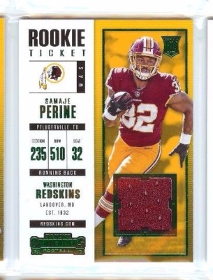 SAMAJE PERINE 2017 PANINI CONTENDERS TICKET NON AUTO JERSEY ROOKIE RC ...