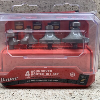 NEW BAUER C3 Micro grain Carbide Router Bit Set, 4-Piece 59308 | eBay