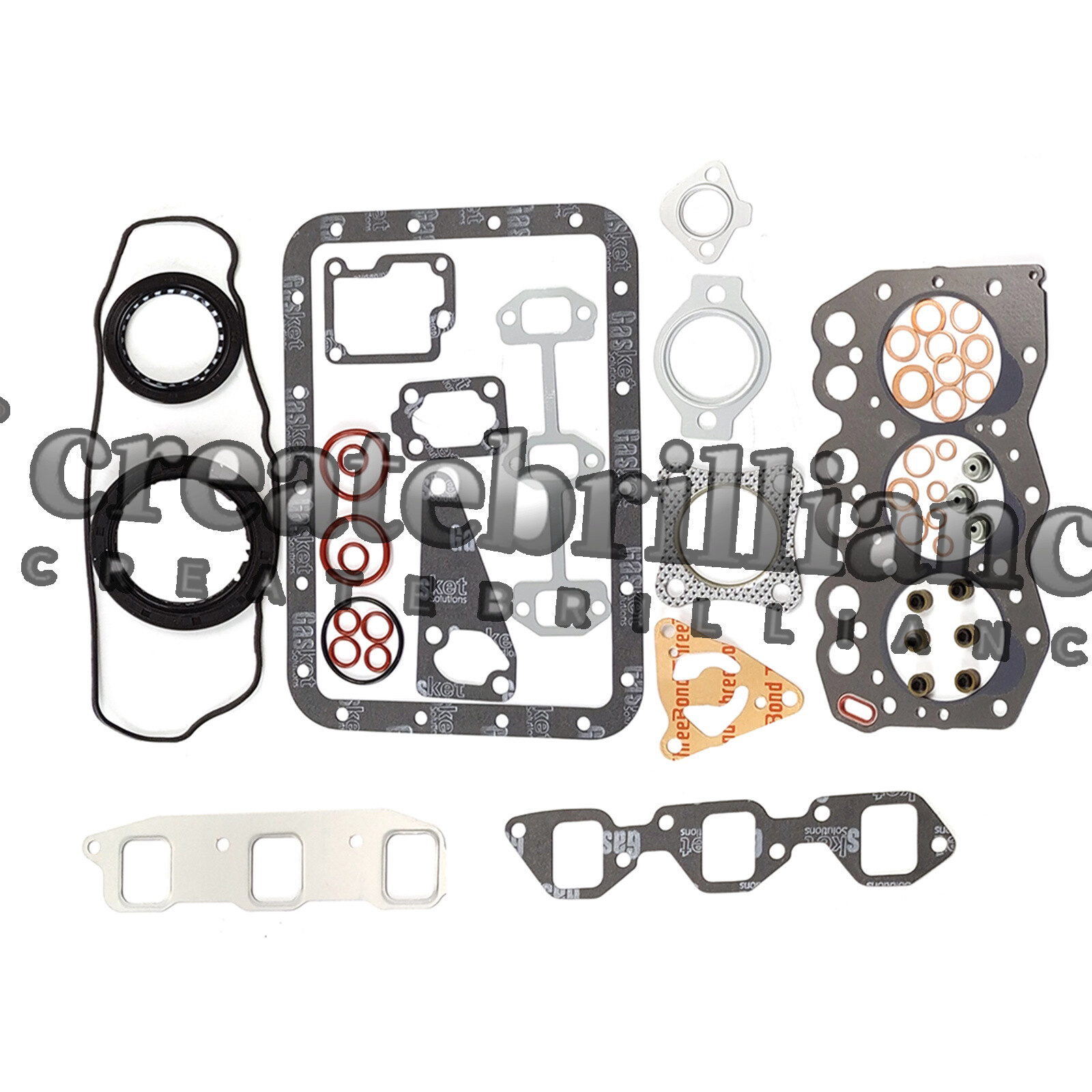 3TN66 3TN66UJ 3TN66-UJ Full Head Gasket Set Kit for Yanmar John Deere ...