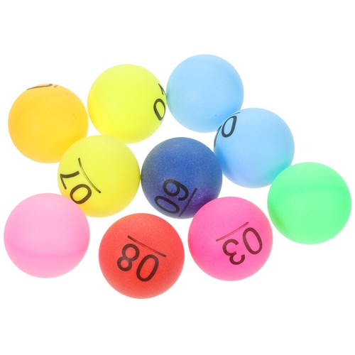 10 Pcs Color Number Ball Pingpong Balls Colored Plastic Numbered | eBay