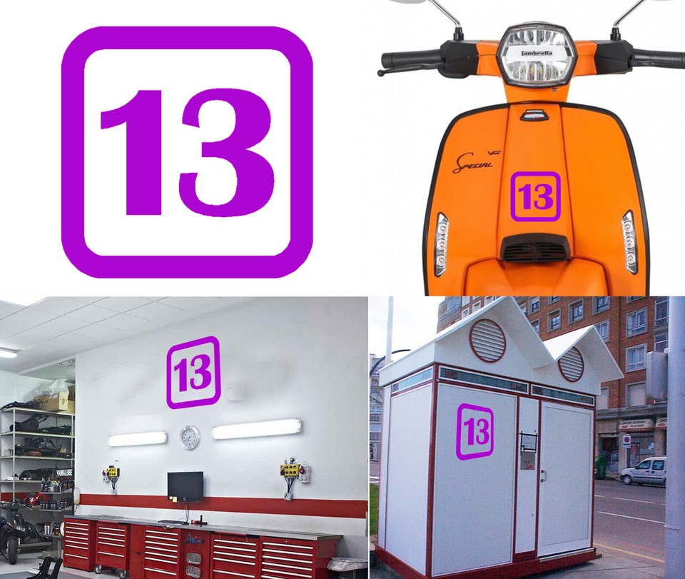 Number 13, Sticker Cut Vinyl Version v1sq | eBay