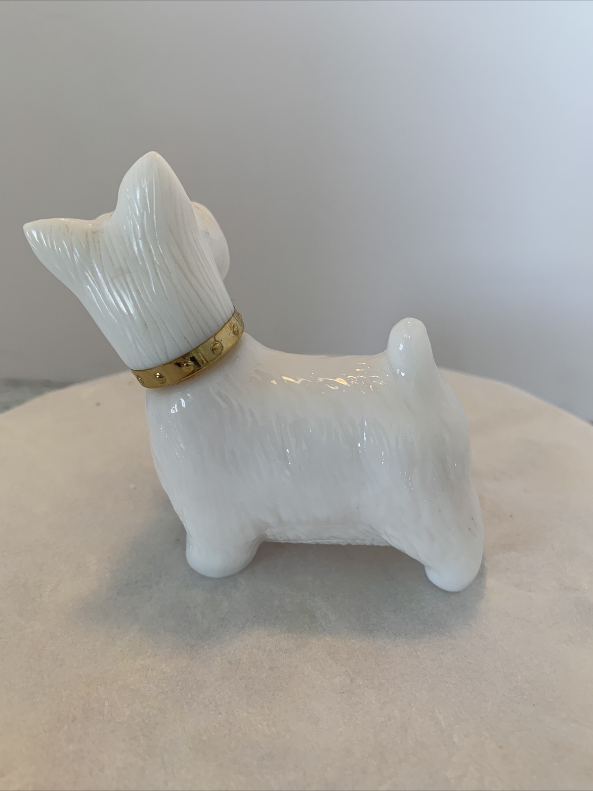 Vyg Avon Scottie Dog Milk Glass Perfume Decanter Terrier Milk Glass Has ...
