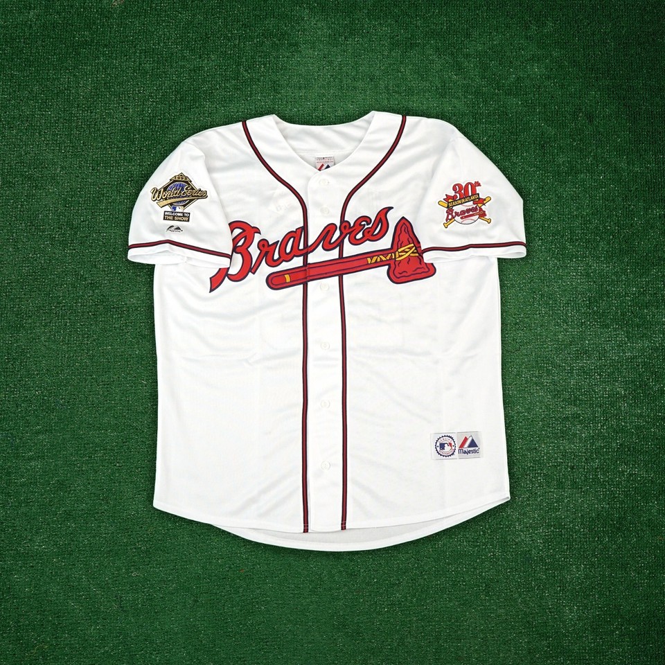 Fred McGriff signed 1995 Atlanta Braves World Series Home Jersey w ...