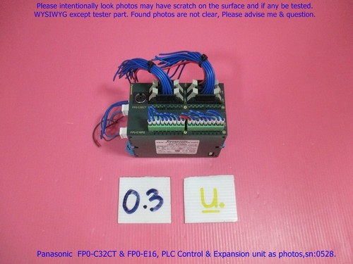 Panasonic FP0-C32CT & FP0-E16, PLC Control&Expansion unit as photos,sn ...