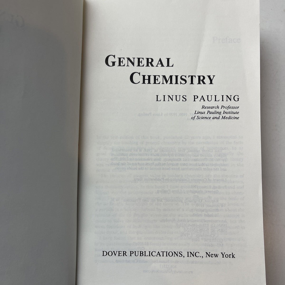 General Chemistry Linus Pauling General Chemistry | PaulingBlog