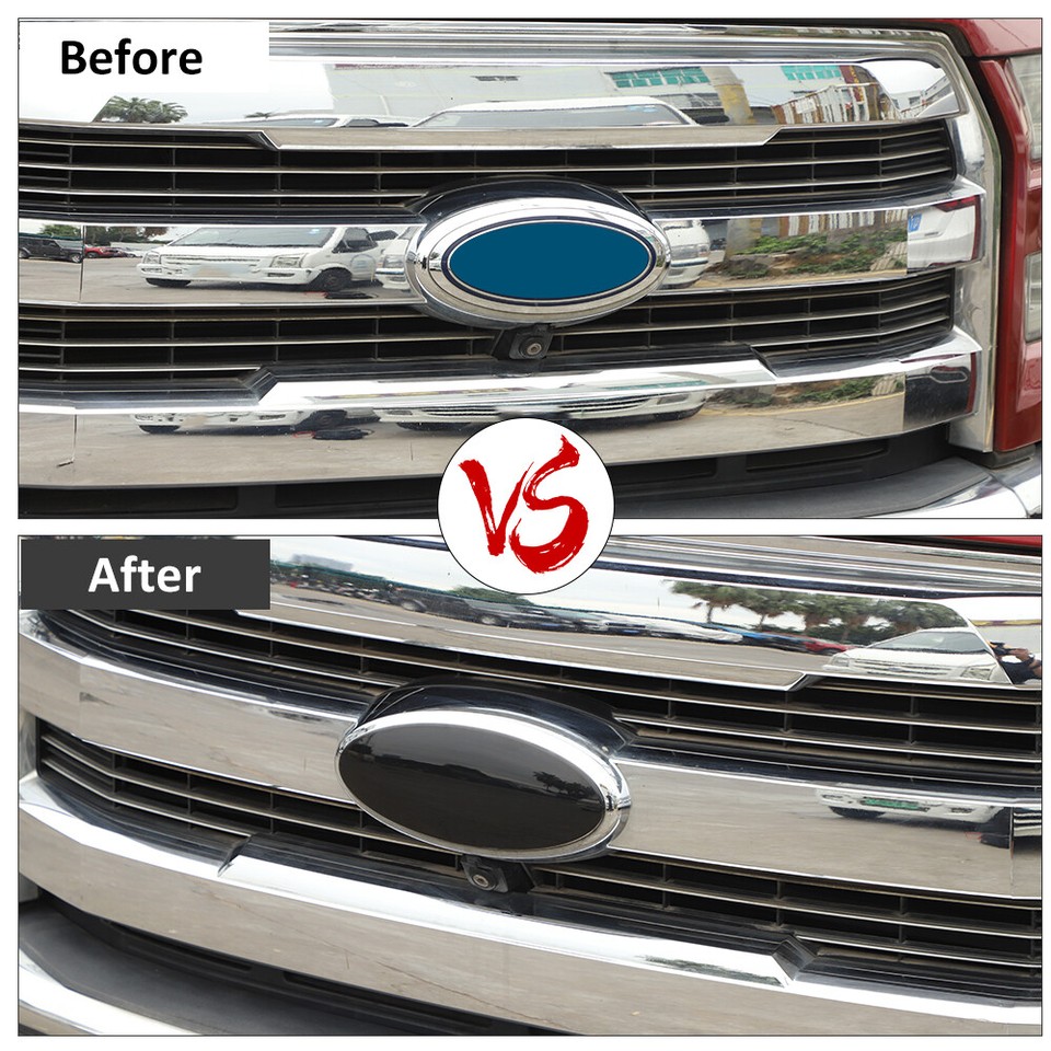 Blackened Car Logo Emblem Badge Ring Cover Trim For Ford F150 2009 ...