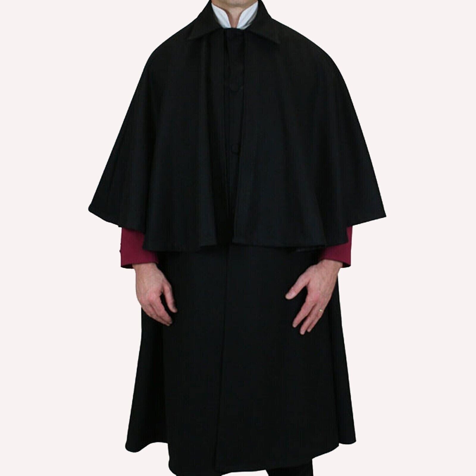 New Men's Victorian Inverness Cape Stealthy Style for the Black Wool ...