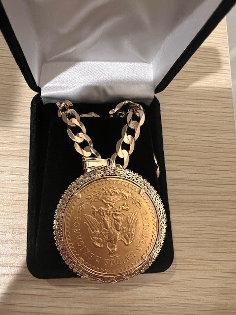 Centenario Mexican Real Gold 1923 SOLID REAL 22kt With Pendent ...