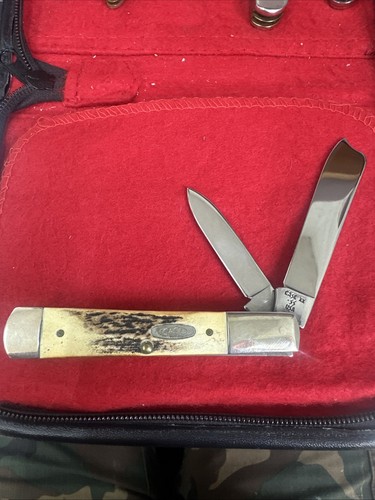 Case XX 52005 2 Blade One Arm Razor 1989 1 Dot Stag Handle | eBay