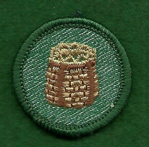VINTAGE GIRL SCOUT BADGE - BRIGHT MEDIUM GREEN GREEN - CAMPCRAFT | eBay