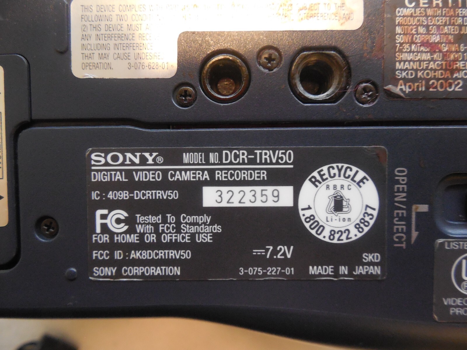 Sony Handycam DCR-TRV50 Mini DV Camcorder TESTED- 30-DAY WARRANTY | eBay