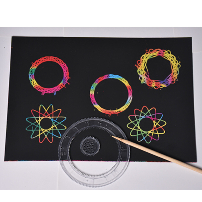 22Pcs Spirograph Geometric Ruler Drawing Tools Kids Toy Simple ...