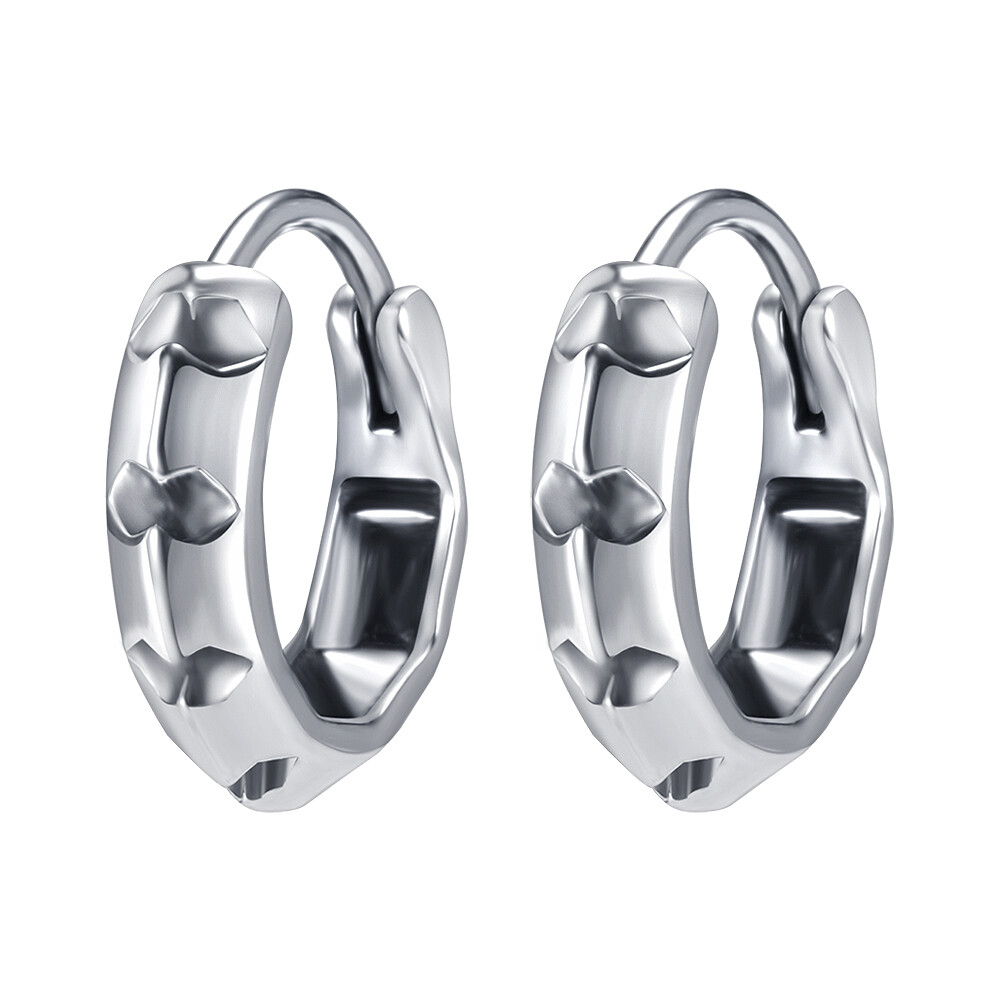 1 Pair Punk Rock Style Earrings Skull Stainless Steel Earrings for ...