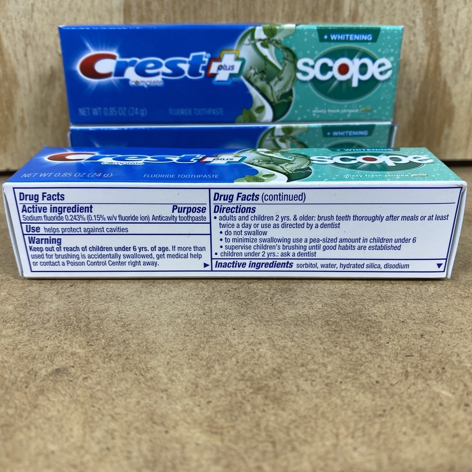 3 New Crest Complete Multi-Benefit Fluoride Toothpaste Whitening ...