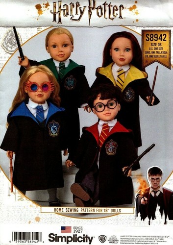 Simplicity Sewing Pattern 8942 Harry Potter Doll Clothes Sewing Pattern ...